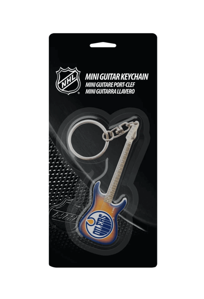 Edmonton Oilers Electric Guitar Keychain – Little Guitars
