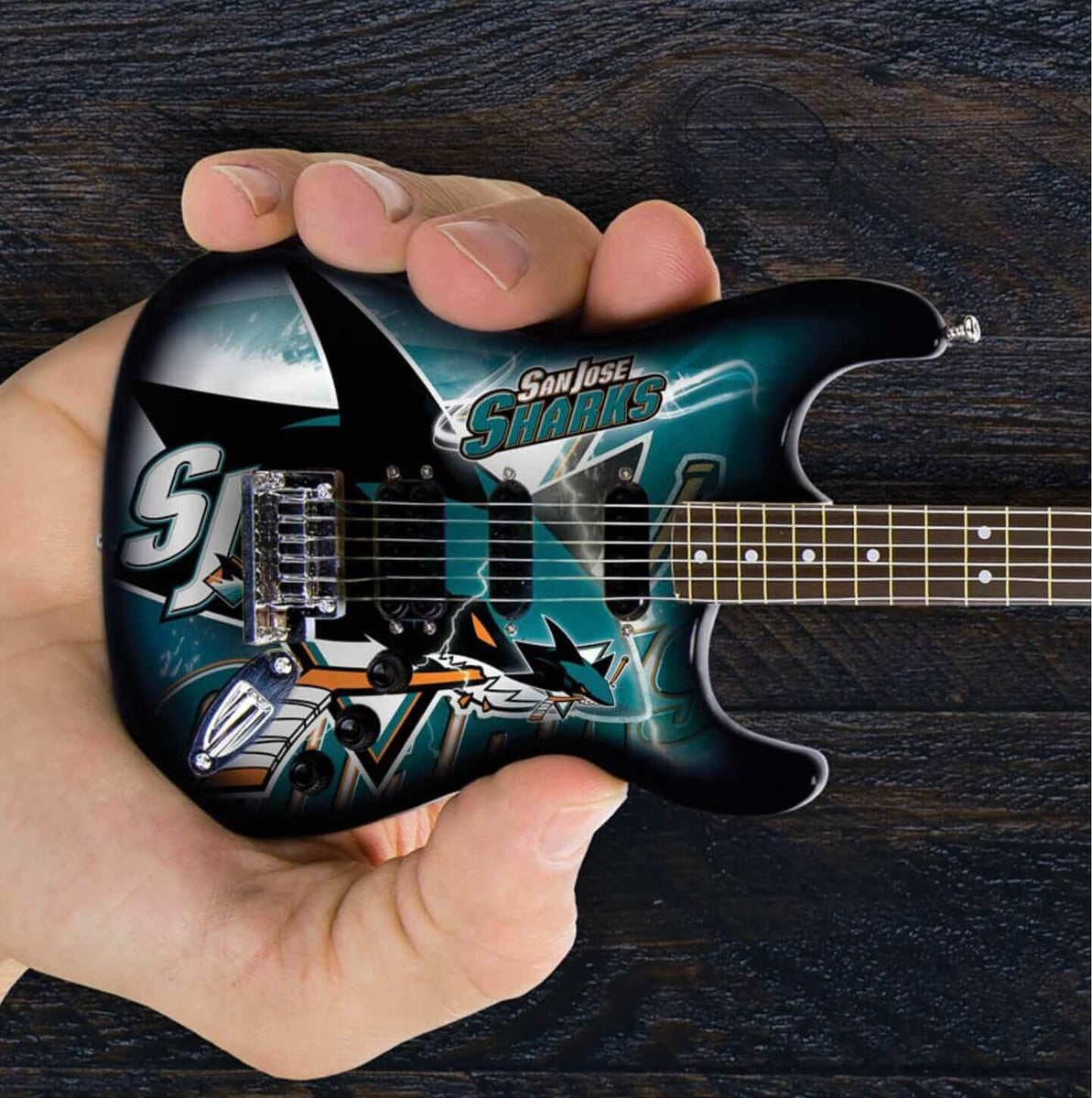 San Jose Sharks Mini Guitar Collectible - 10 Replica